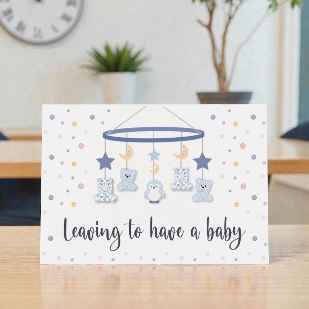 Large A4 Maternity Leave Card for Everyone to Sign, Leaving to Have a ...
