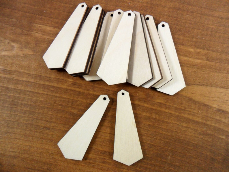 Wood Earring Blanks Tapered 2 H X 3/4 W X - Etsy