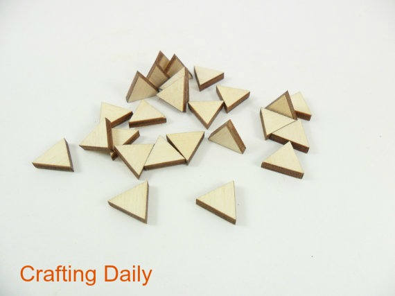 Triangle Stud Wood Earring Equilateral 1/2 X 1/2 X - Etsy