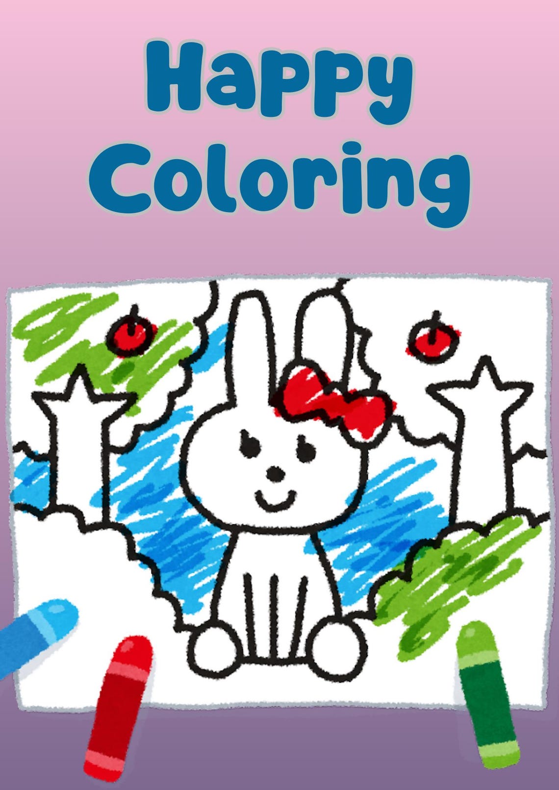Printable Bunny Coloring Book for Kids | Cute Bunny & Eggs 10 Activity ...