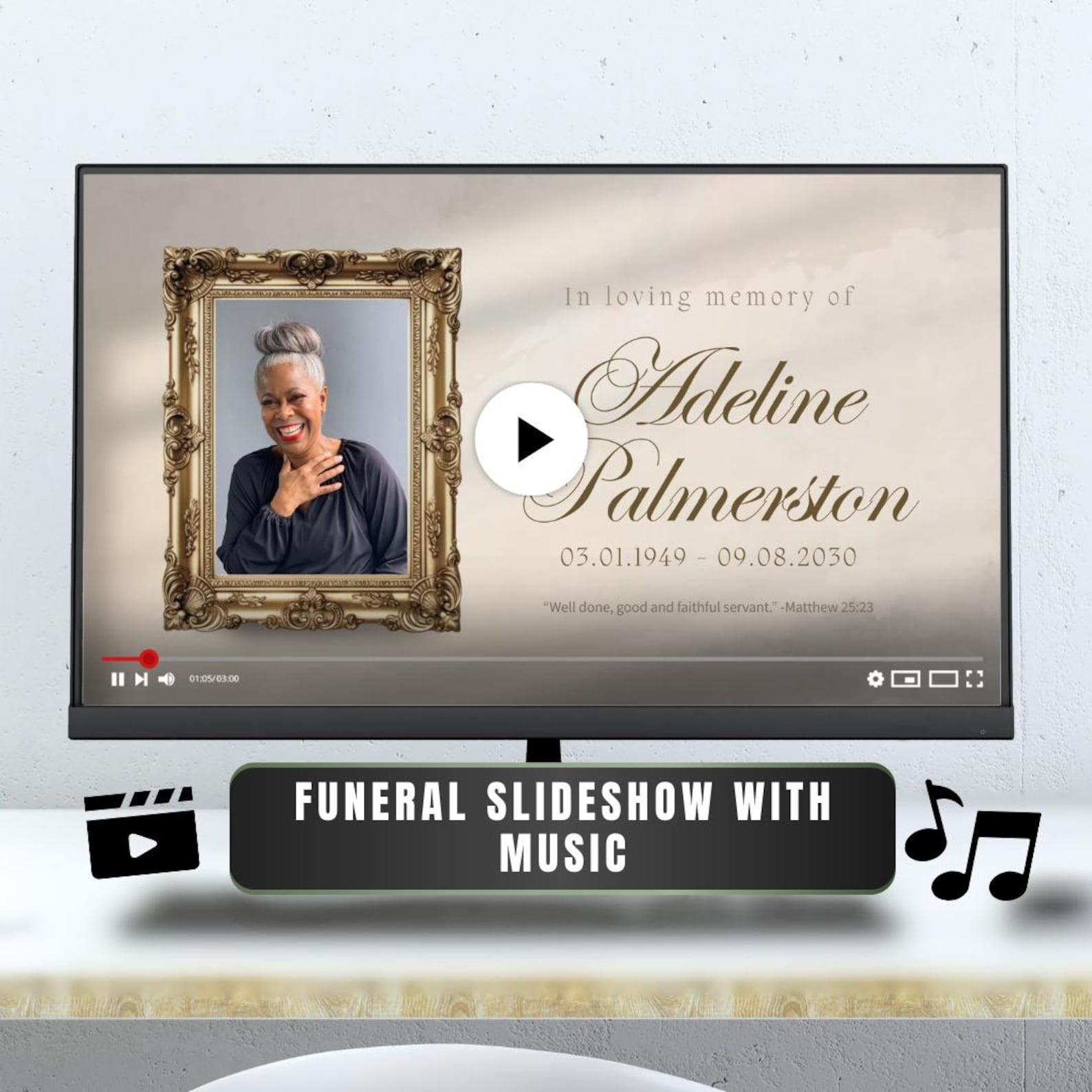 Custom Funeral Slideshow Video – Celebration of Life Memorial (24 Hour Turnaround) - Etsy