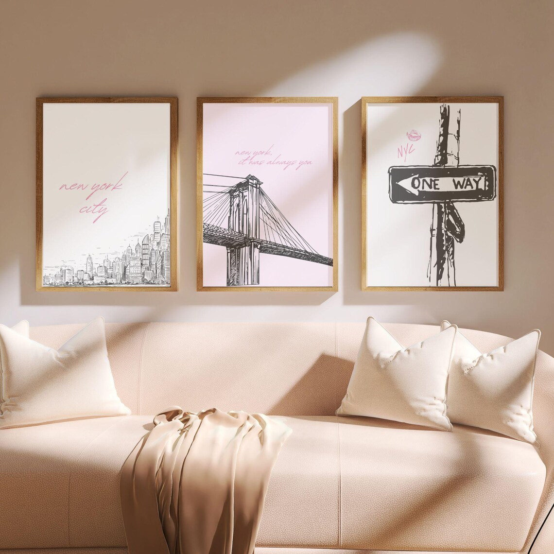 New York City Print Set of 3, NYC Posters, Digital Prints, Dorm Decor ...
