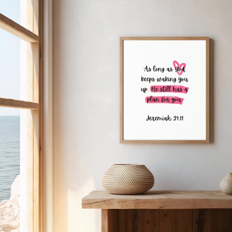 Christian, Wall Art, Uplifting, Wall Decor, Bible Verse, Strength ...