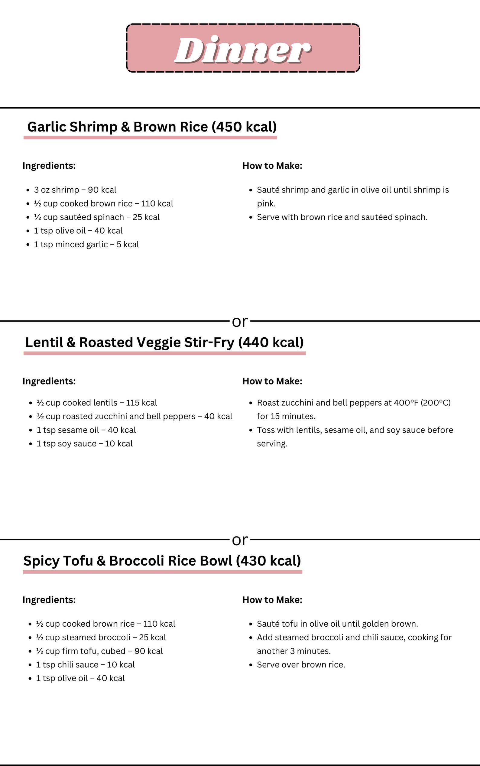 30 Day Weight Loss Meal Plan PDF, Healthy Diet Plan for Women & Men ...