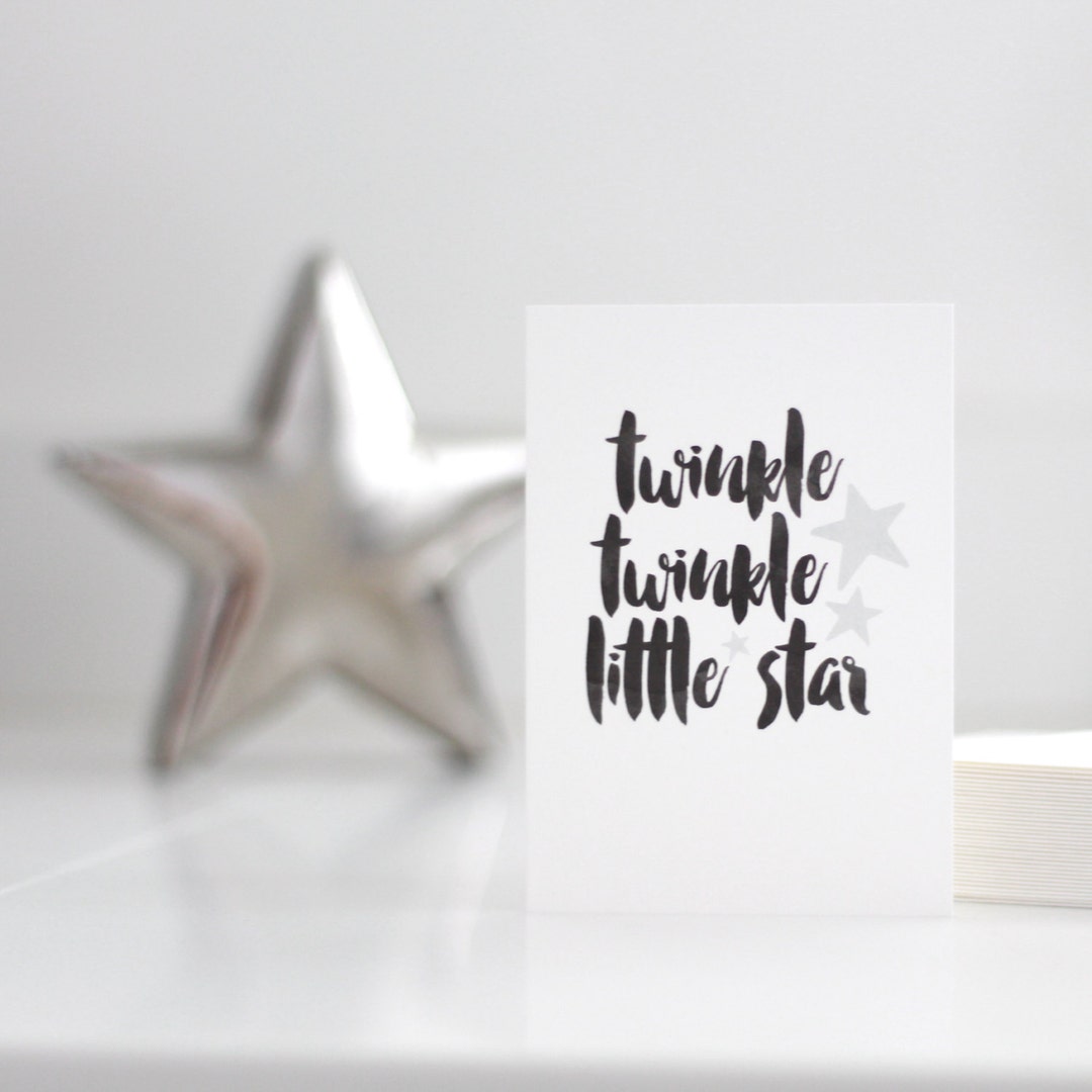 Baby Card / Twinkle Twinkle Little Star Card / Generic Baby Card / Card ...