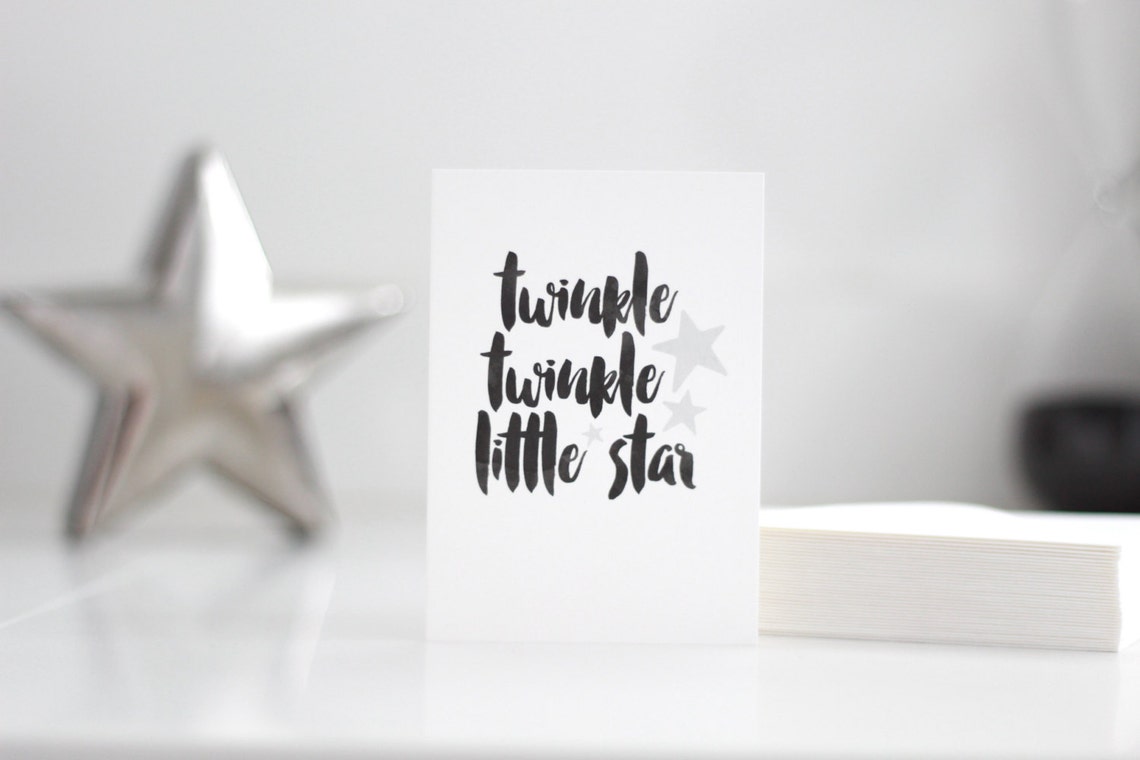 Baby Card / Twinkle Twinkle Little Star Card / Generic Baby - Etsy