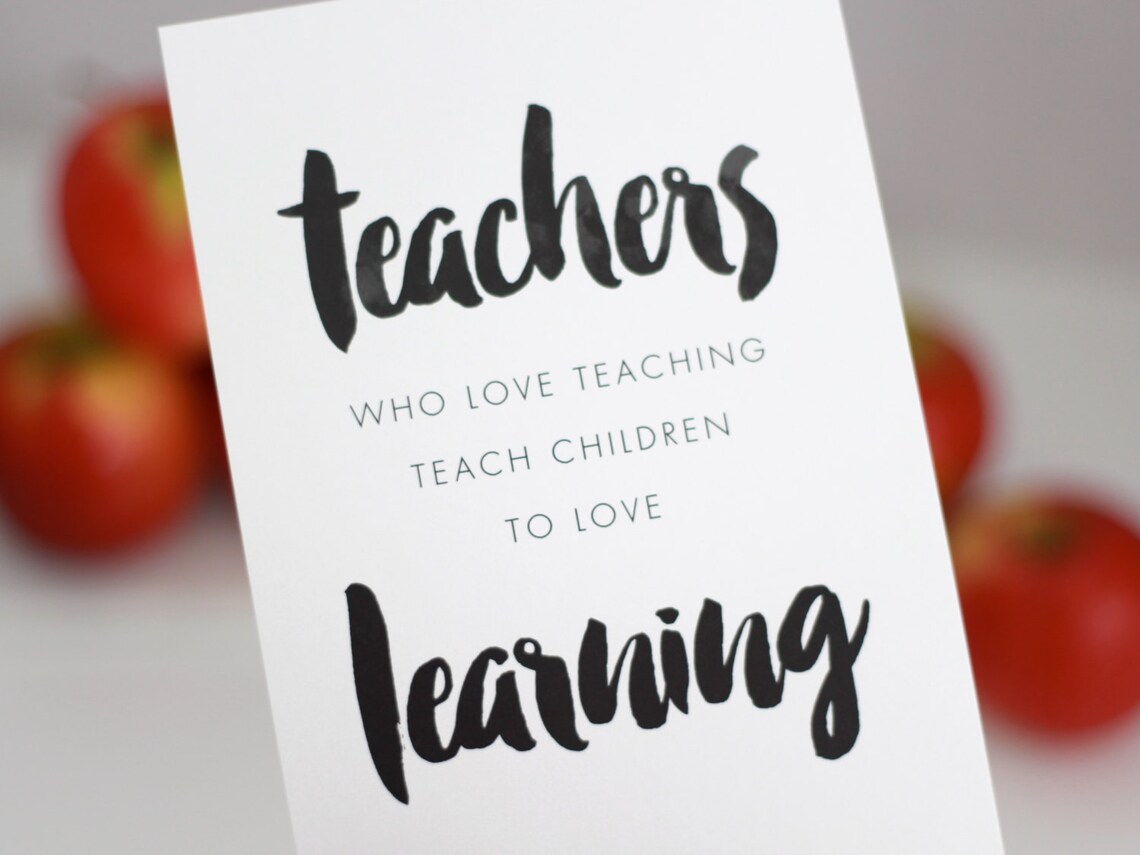 Print for Teachers // teachers Who Love Teaching Teach - Etsy