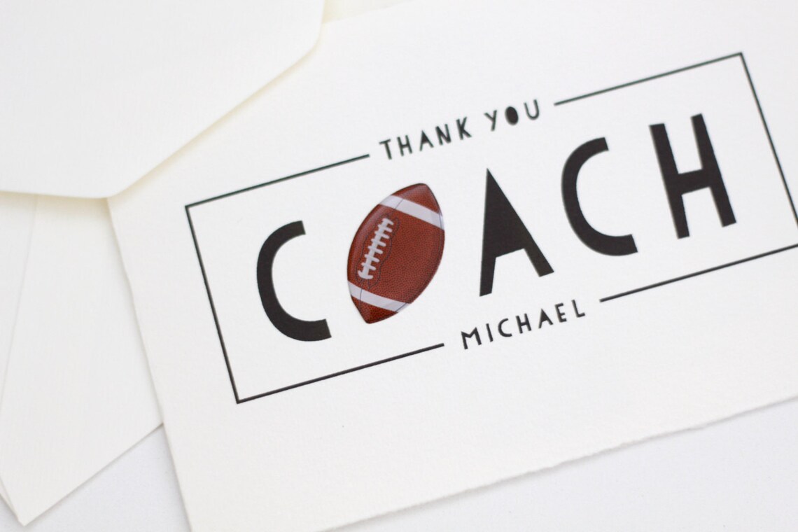 Thank You Coach Card / Football Coach Card / Thank You - Etsy Canada