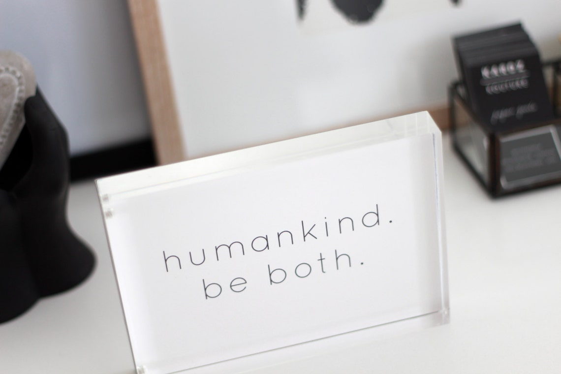 Humankind.be Both. Print // Humankind Print // Human Kindness - Etsy
