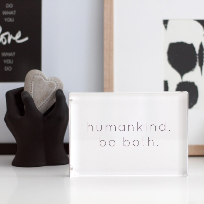 Humankind.be Both. Print // Humankind Print // Human Kindness - Etsy
