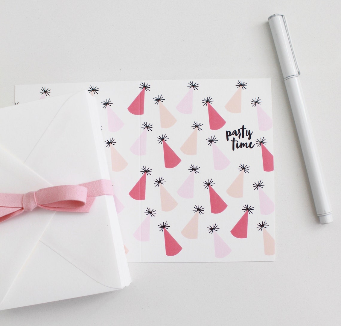 Party Time Party Hats / Happy Birthday Card / Happy Birthday - Etsy