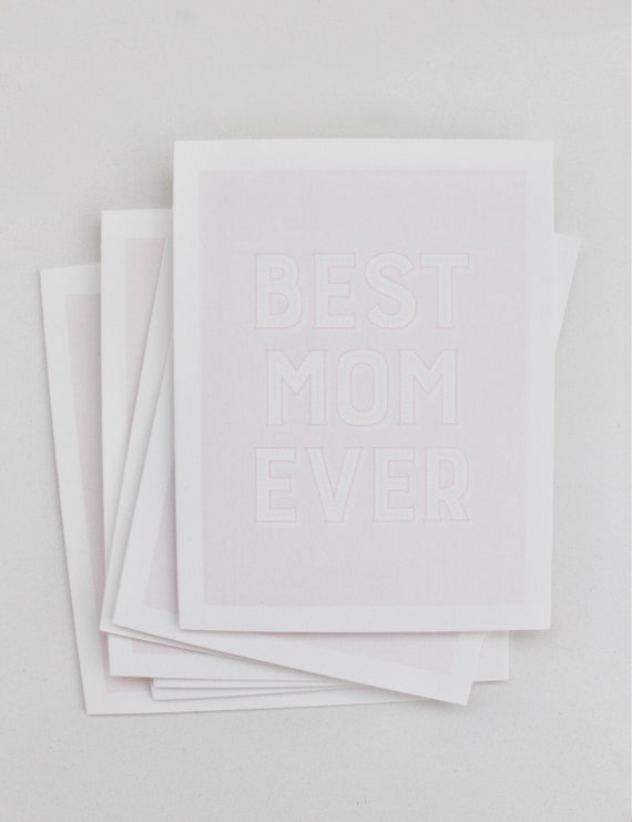 Best Mom Ever Card Mothers Day Card Mothers Day Etsy Uk