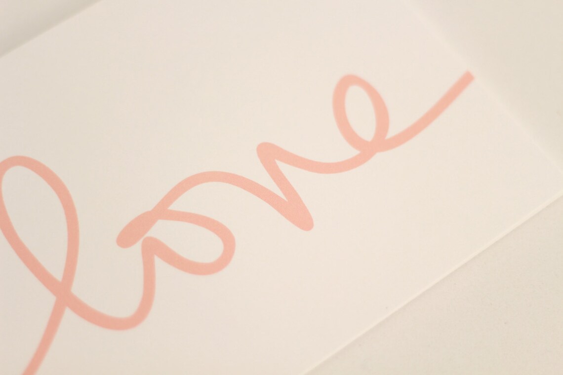 LOVE Print // Love Art // Peach Love Print // Hand Lettering | Etsy