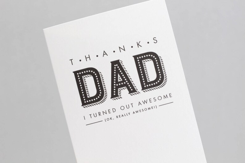 THANKS DAD CARD // Father's Day Card // Thanks Dad I - Etsy Canada