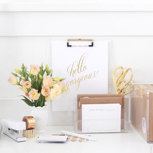 HELLO GORGEOUS PRINT // Distressed Gold Foil Hello Gorgeous // Hello ...