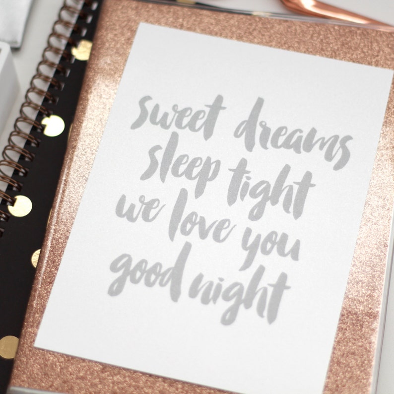 Sweet Dreams Sleep Tight We Love You Goodnight / Print for - Etsy Canada