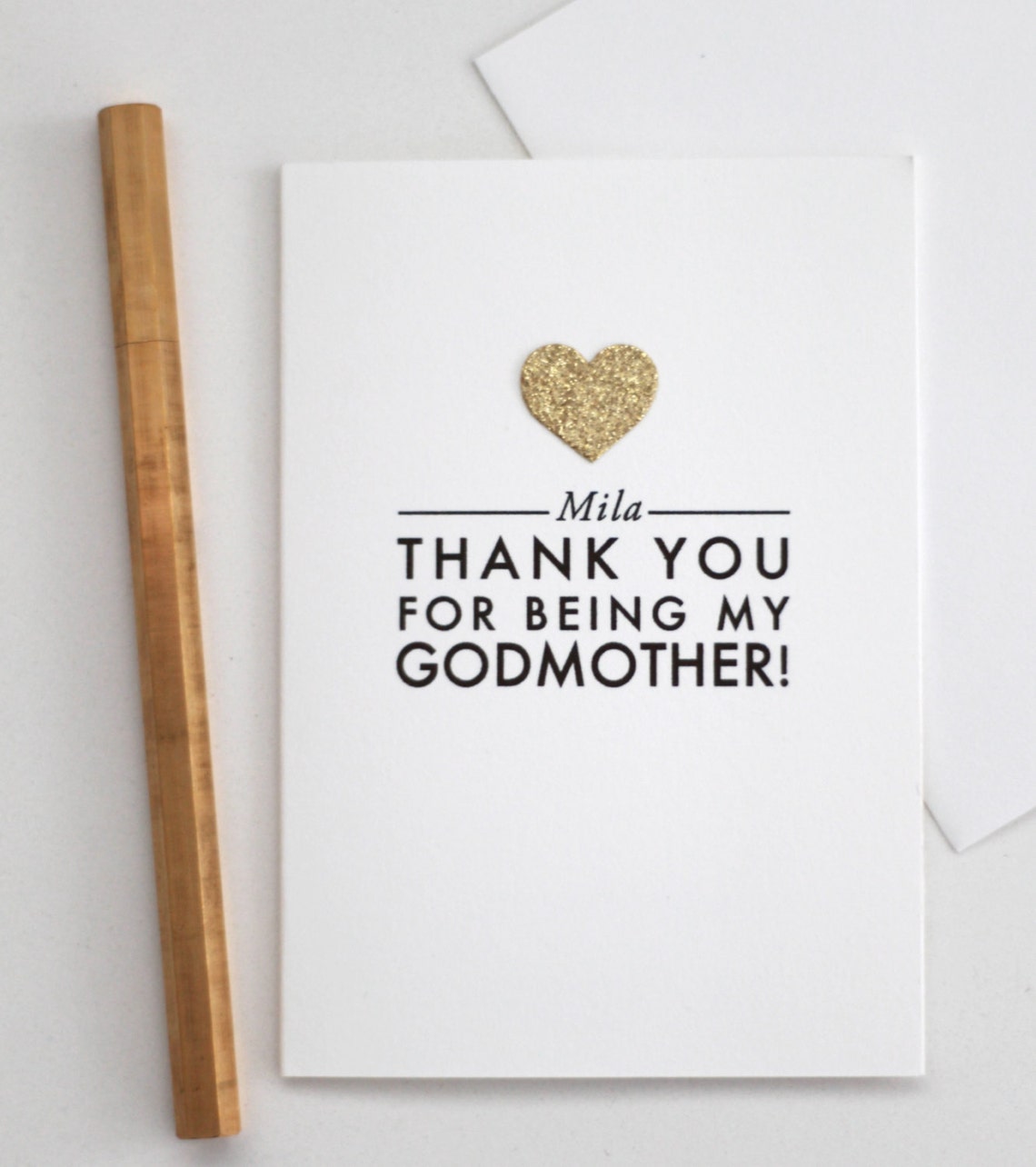 Thank You For Being My Godmother Custom Name Card With Etsy Canada