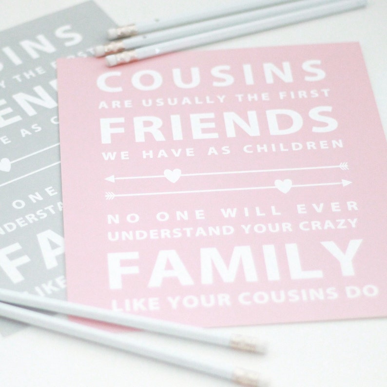 Typography Print cousins Art Print Art to Frame - Etsy