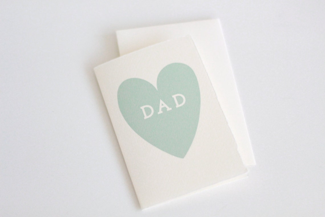 Card for Dad // Heart With dad Inside // | Etsy