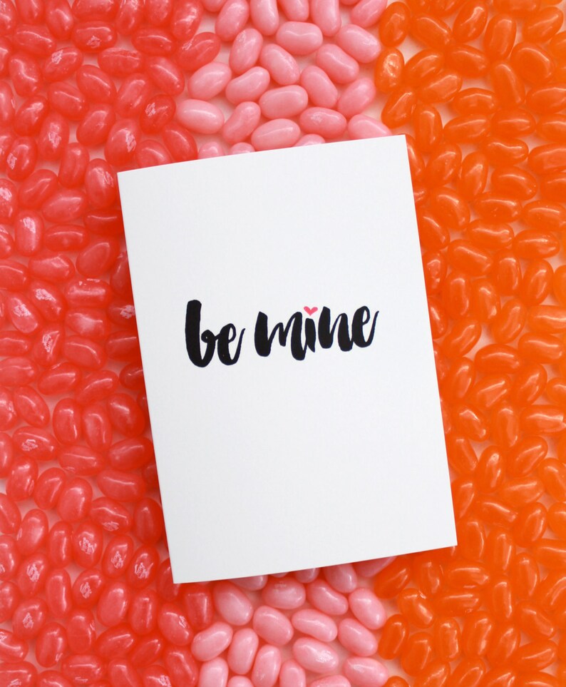 BE MINE Card / Anniversary Card / Generic Card / Pink Heart / - Etsy