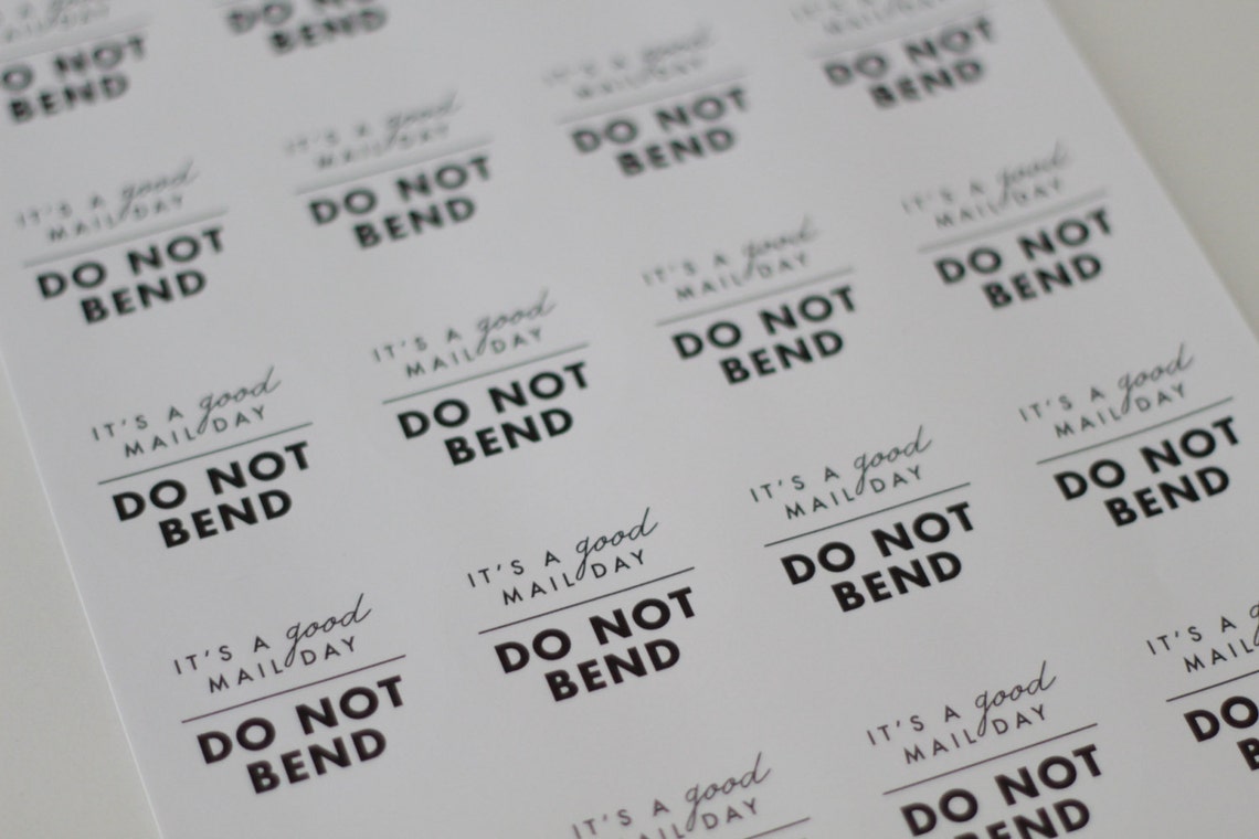 DO NOT BEND stickers // do not bend // shipping labels // | Etsy