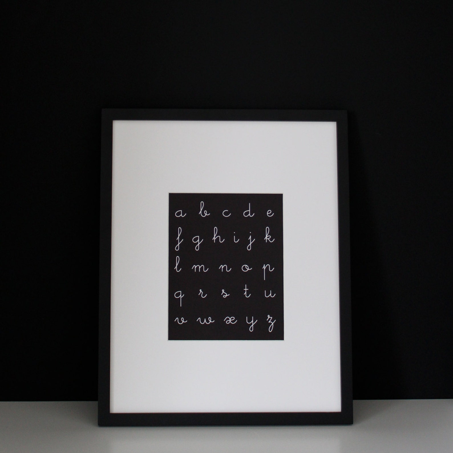 Alphabet Print Abc's Print in Black and White Size - Etsy