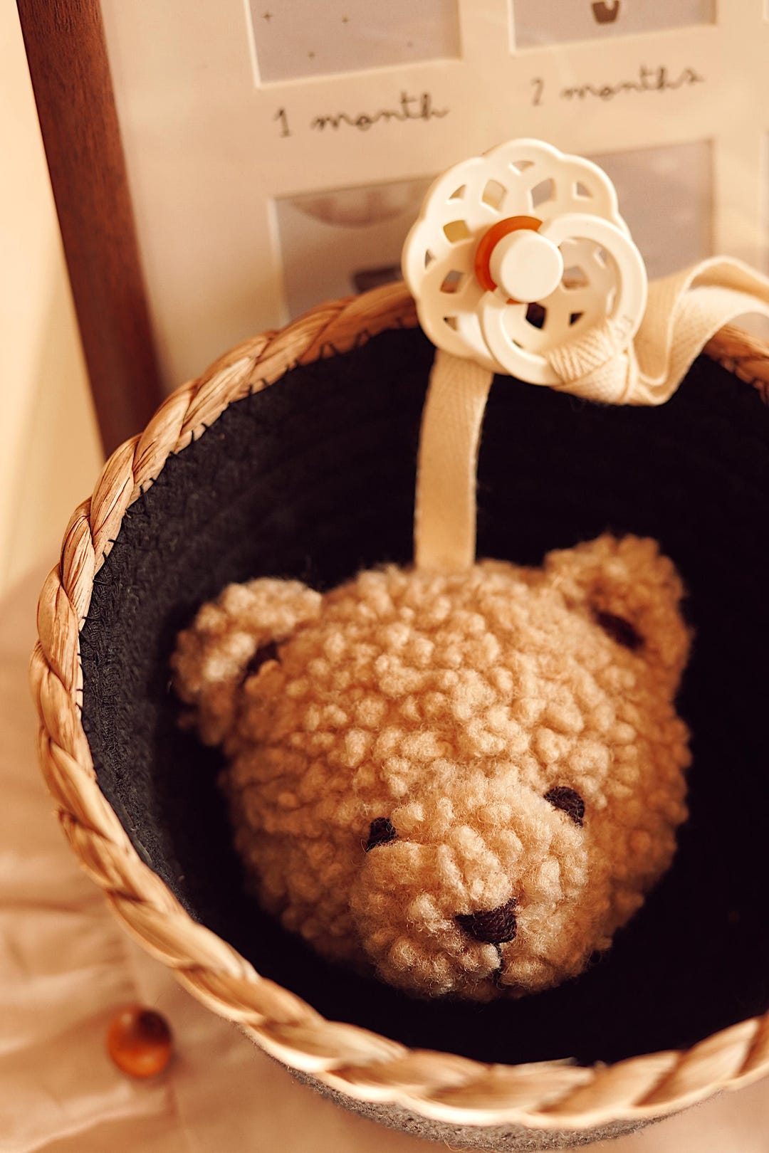 Handmade Plush Teddy Bear Pacifier Clip: Baby's First Cuddle Toy - Etsy
