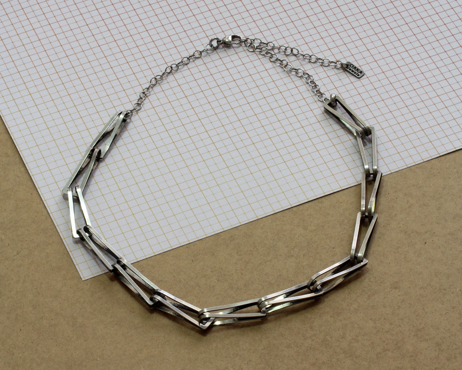 Stainless Steel Square Link Chain Necklace - Etsy