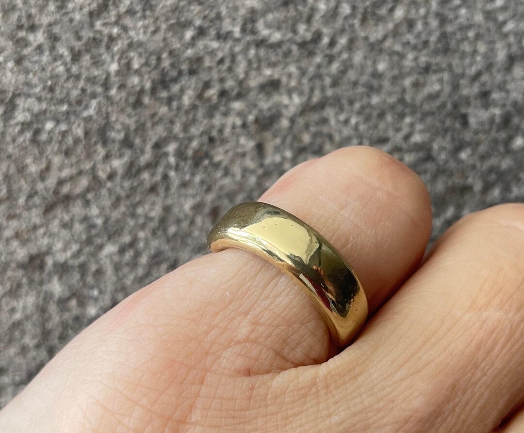 14k Real Gold Half Wheel Shaped Ring - Etsy