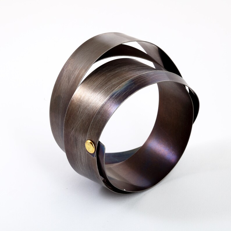 Anode Titanium Bangle Bracelet , Wrist Cuff Bracelet - Etsy