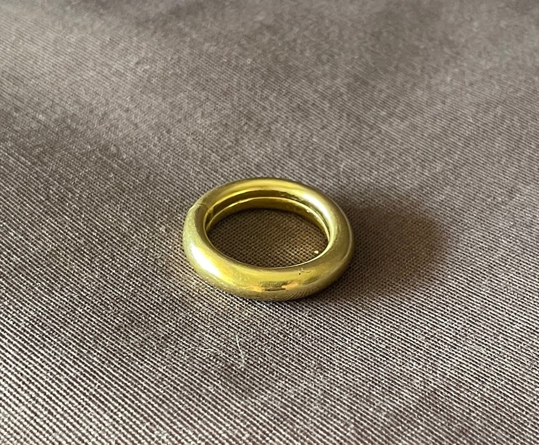 22K Gold Doughnut Ring Band - Etsy