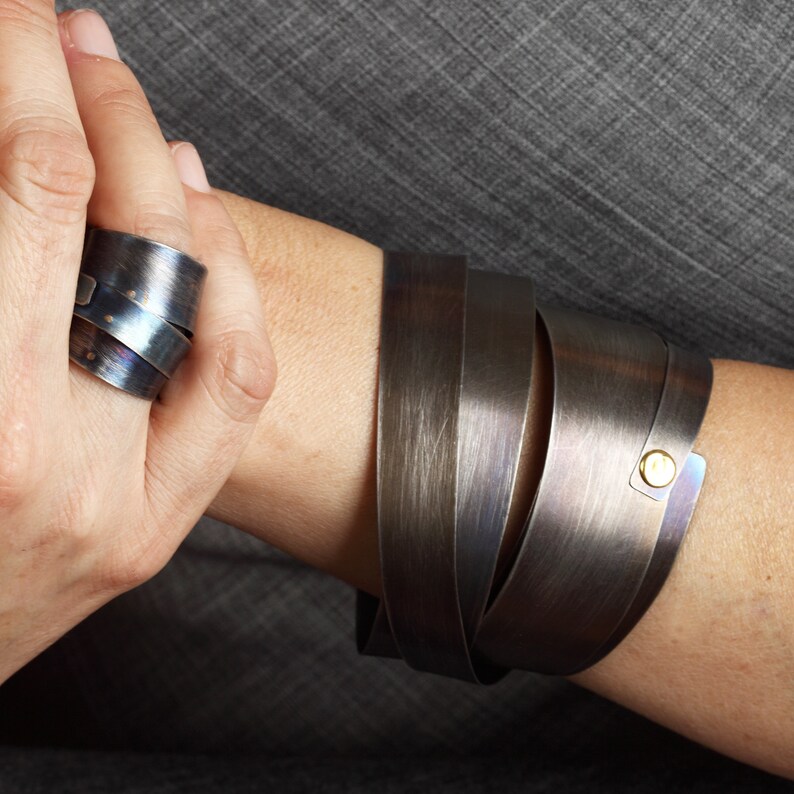 Anode Titanium Bangle Bracelet , Wrist Cuff Bracelet - Etsy