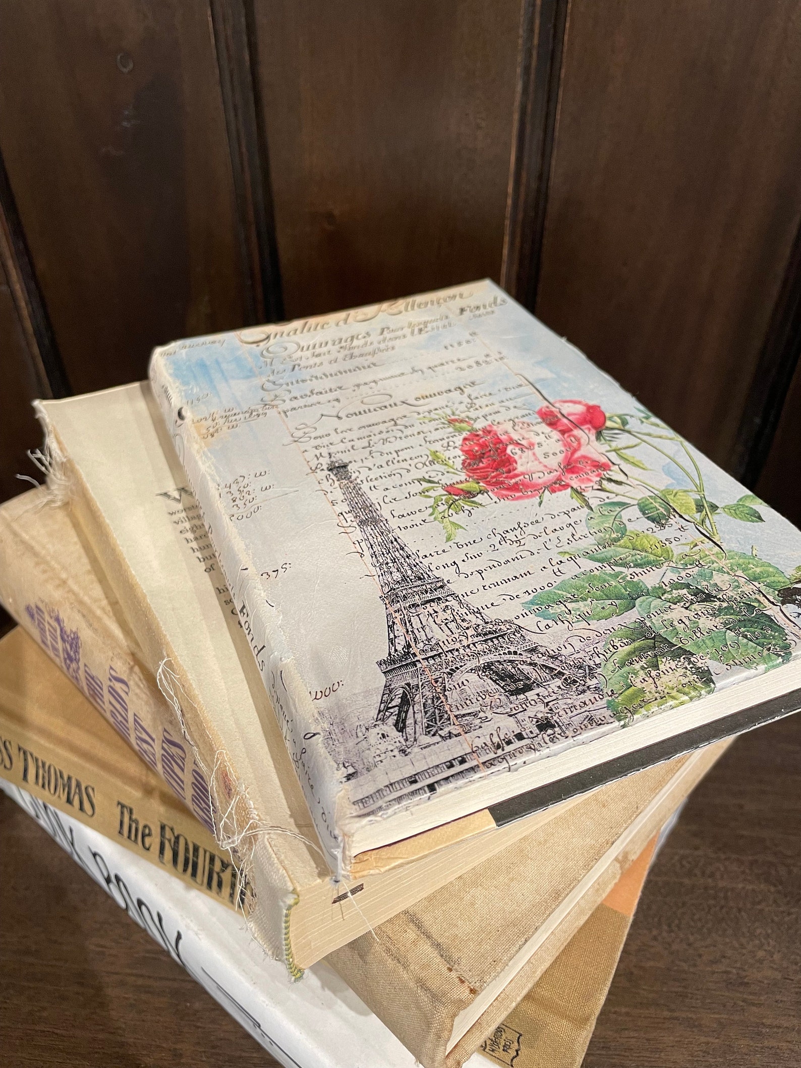 Old Book Decor, Altered Book, Up-cycled Book, Shabby Chic Decor, French ...