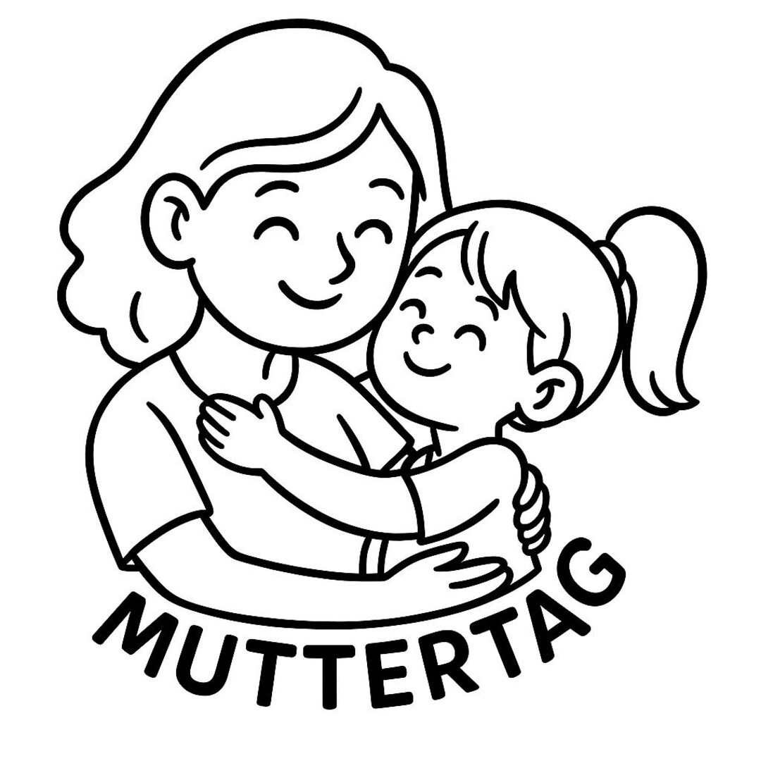 Mother-daughter Outline Motif – PNG File for Laser Cutters & Plotters ...