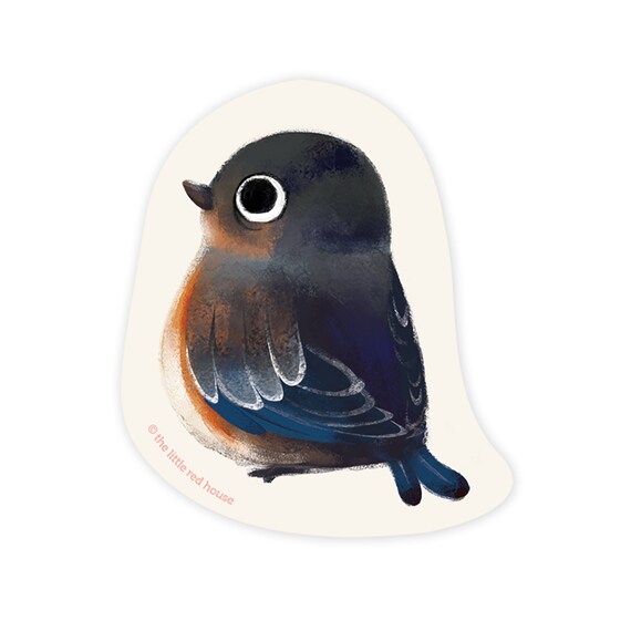 Eastern Bluebird Vinyl Sticker | Etsy
