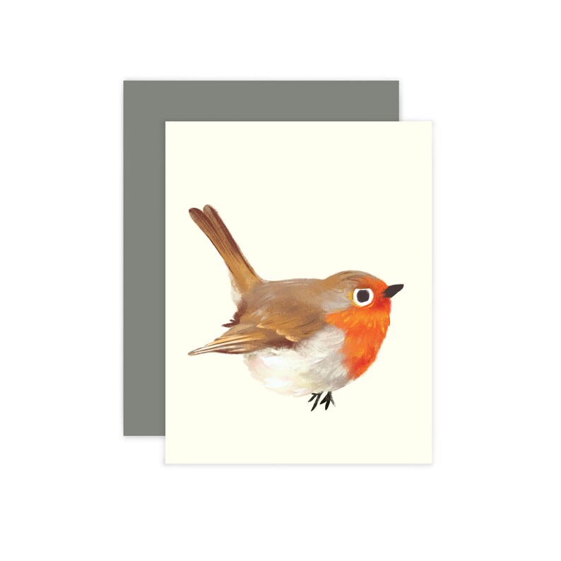 European Robin Card - Etsy