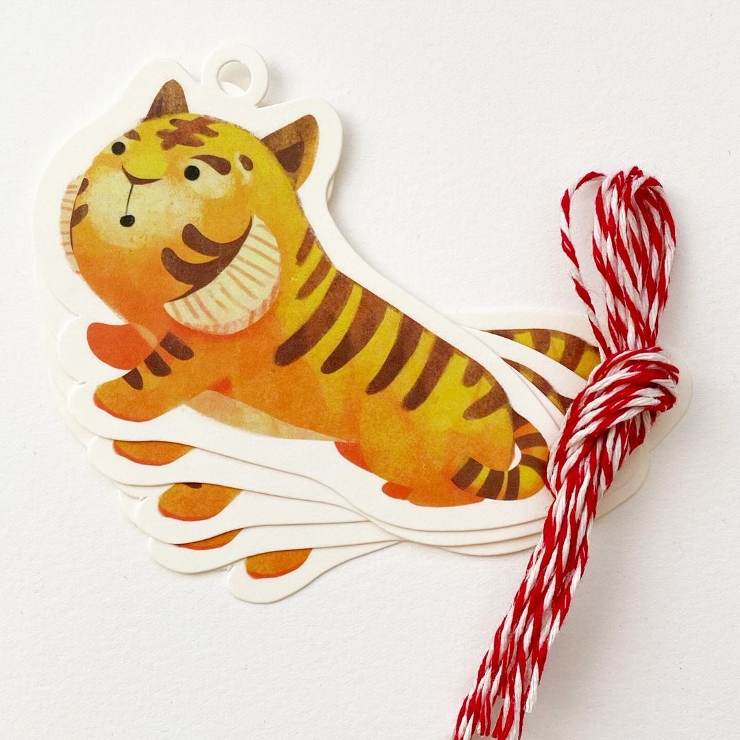 Die-cut Tiger Gift Tag - Etsy