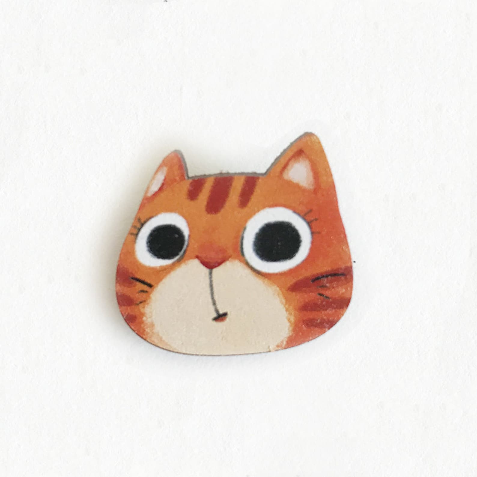 Orange Tabby Cat Wooden Pin - Etsy