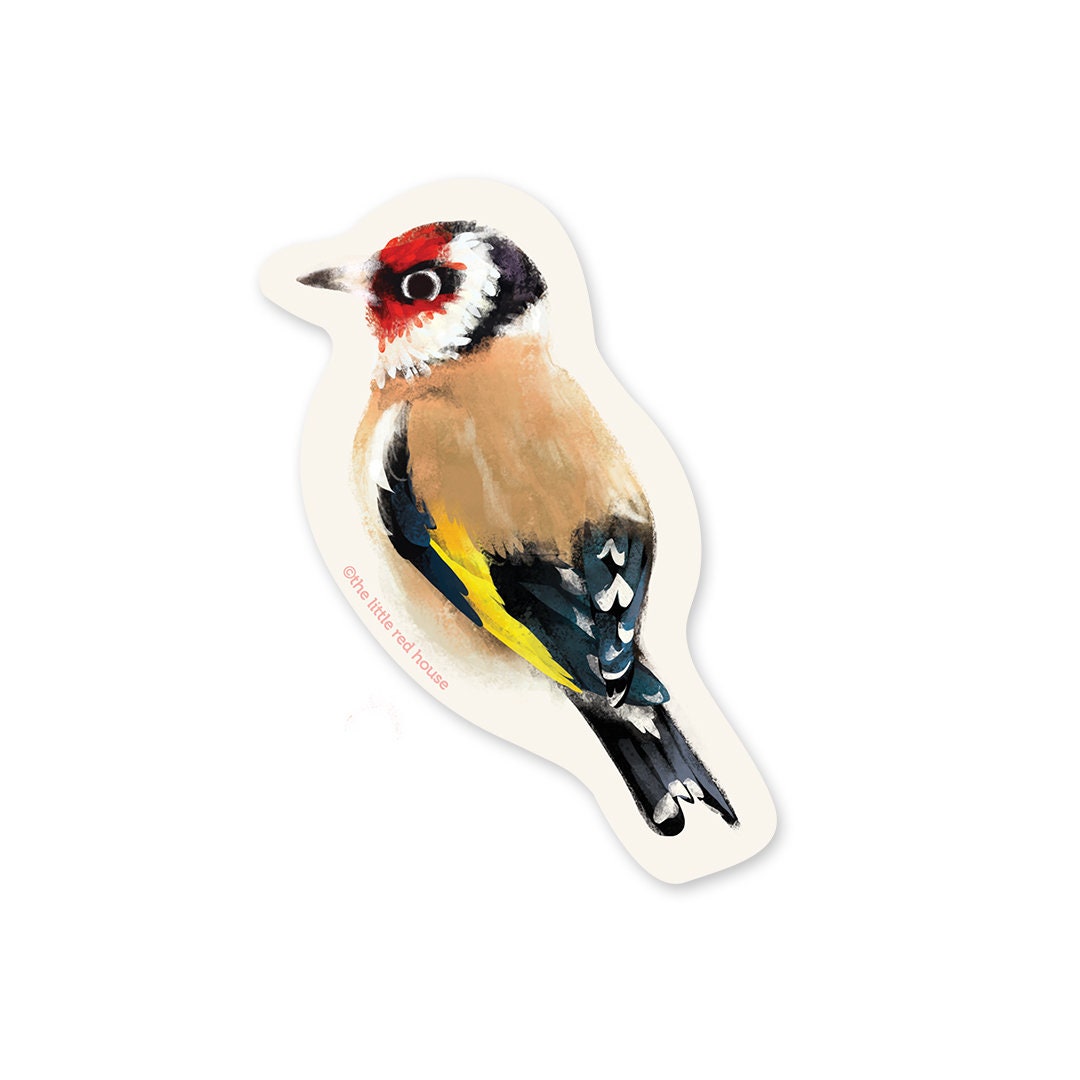 Goldfinch Vinyl Sticker - Etsy