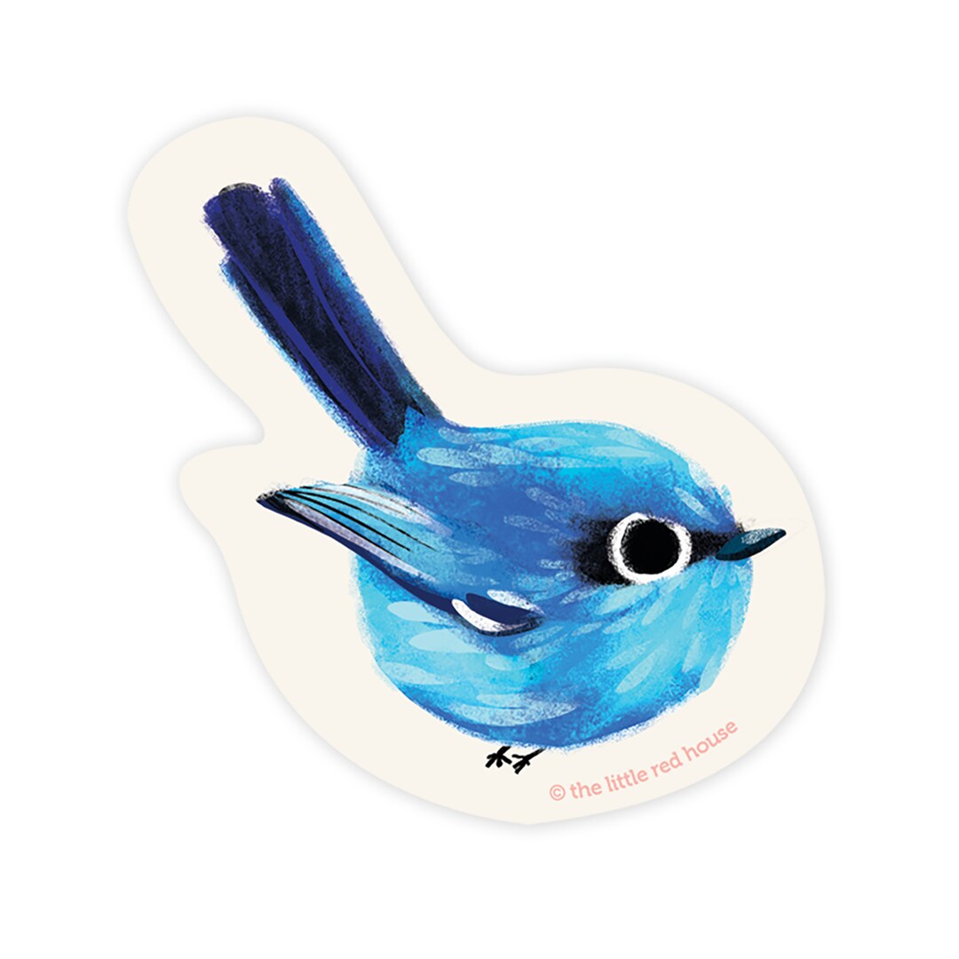 Blue Wren Vinyl Sticker - Etsy