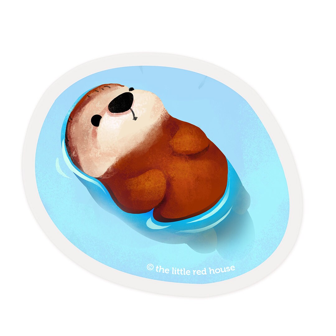 Chill Otter Clear Sticker - Etsy