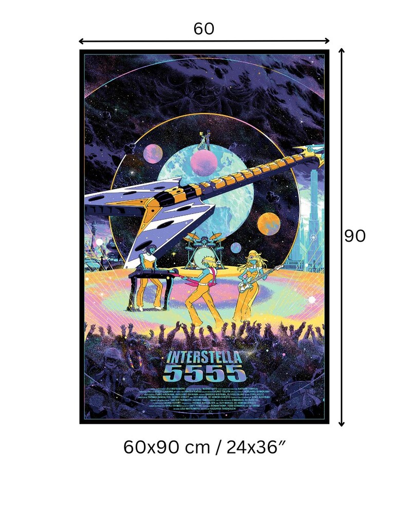 Interstella 5555 Poster | Daft Punk Poster, Retro Futuristic Poster ...