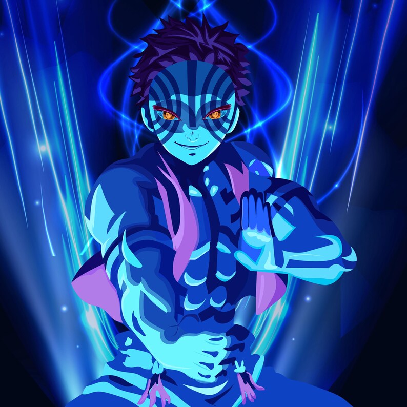 Demon Slayer Akaza PNG Arte digital Anime de alta resolución Decoración ...