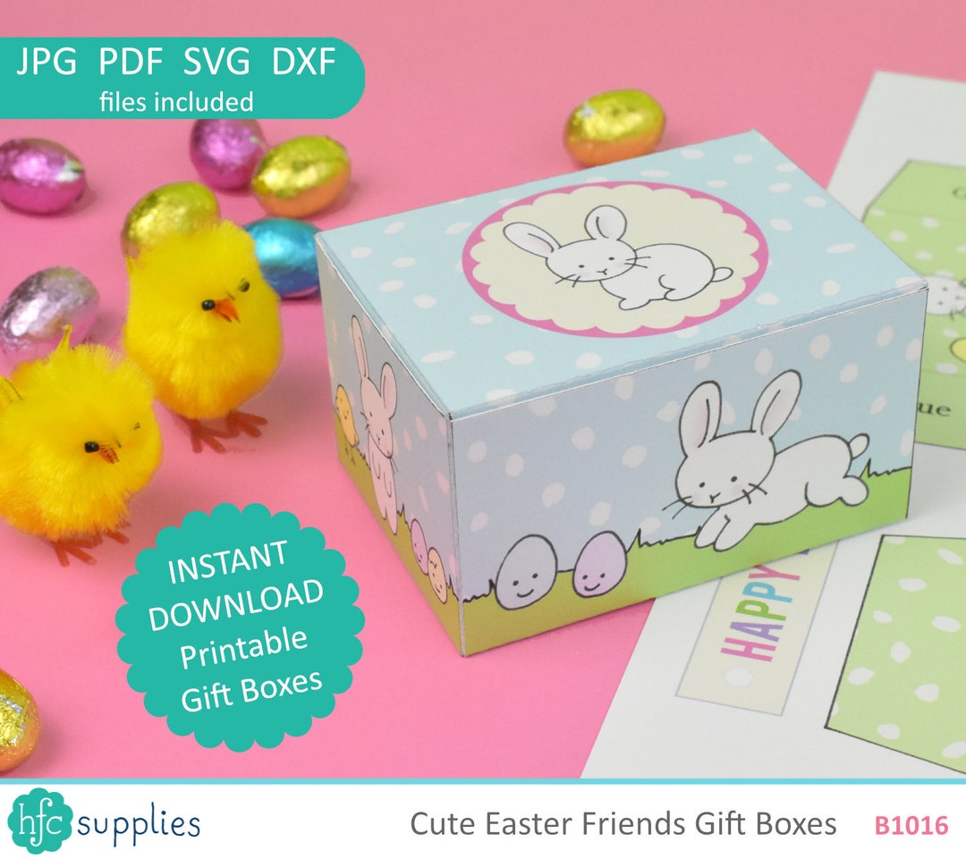 Cute Easter Printable Gift Boxes - 2 Templates, Print and Make Yourself ...