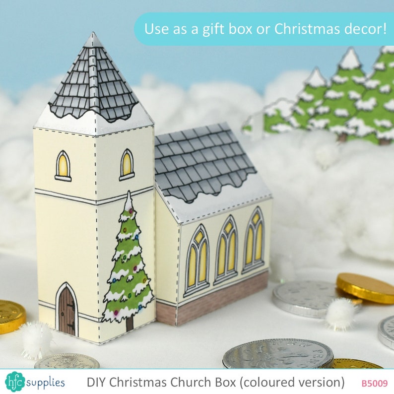 Christmas Church Box - Diy Printable Templates to Make up Yourself ...