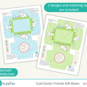 Cute Easter Printable Gift Boxes - 2 Templates, Print and Make Yourself ...