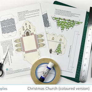 Christmas Church Box - Diy Printable Templates to Make up Yourself ...