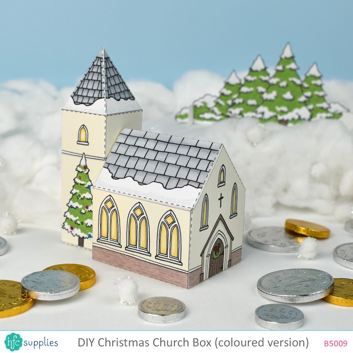 Christmas Church Box Diy Printable Templates to Make up | Etsy