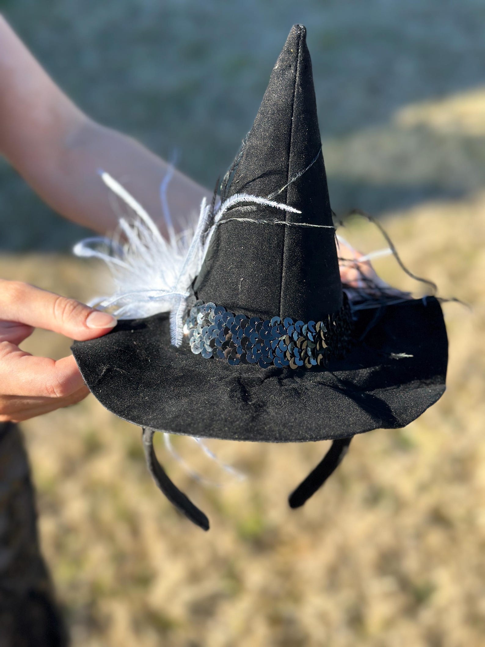 Flower Witch Hat, Ready to Ship,black White Pink Witch Headband ...