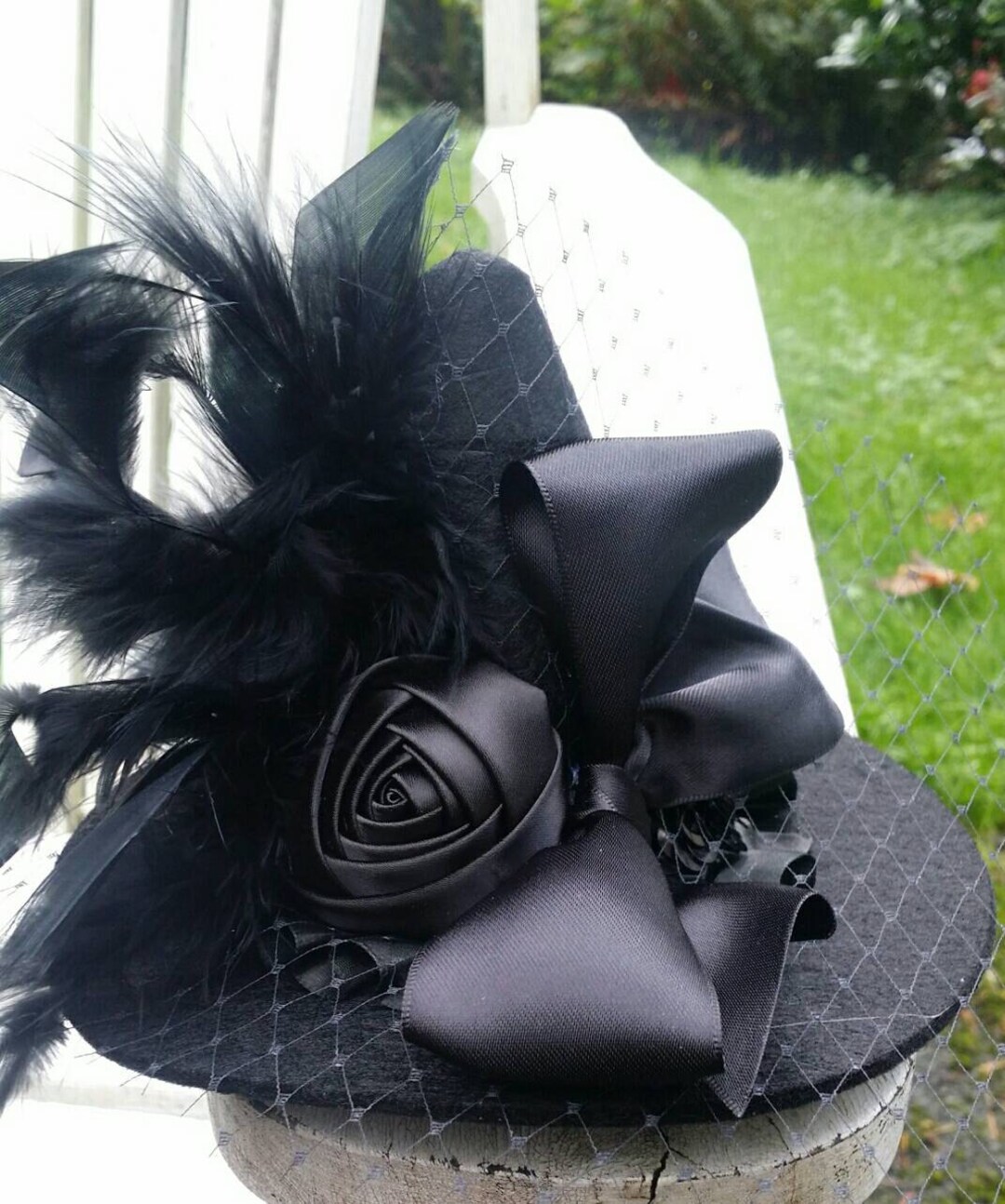 Mini Witch Hat, Black Witch Headband, Halloween Flower Headband, Witch ...